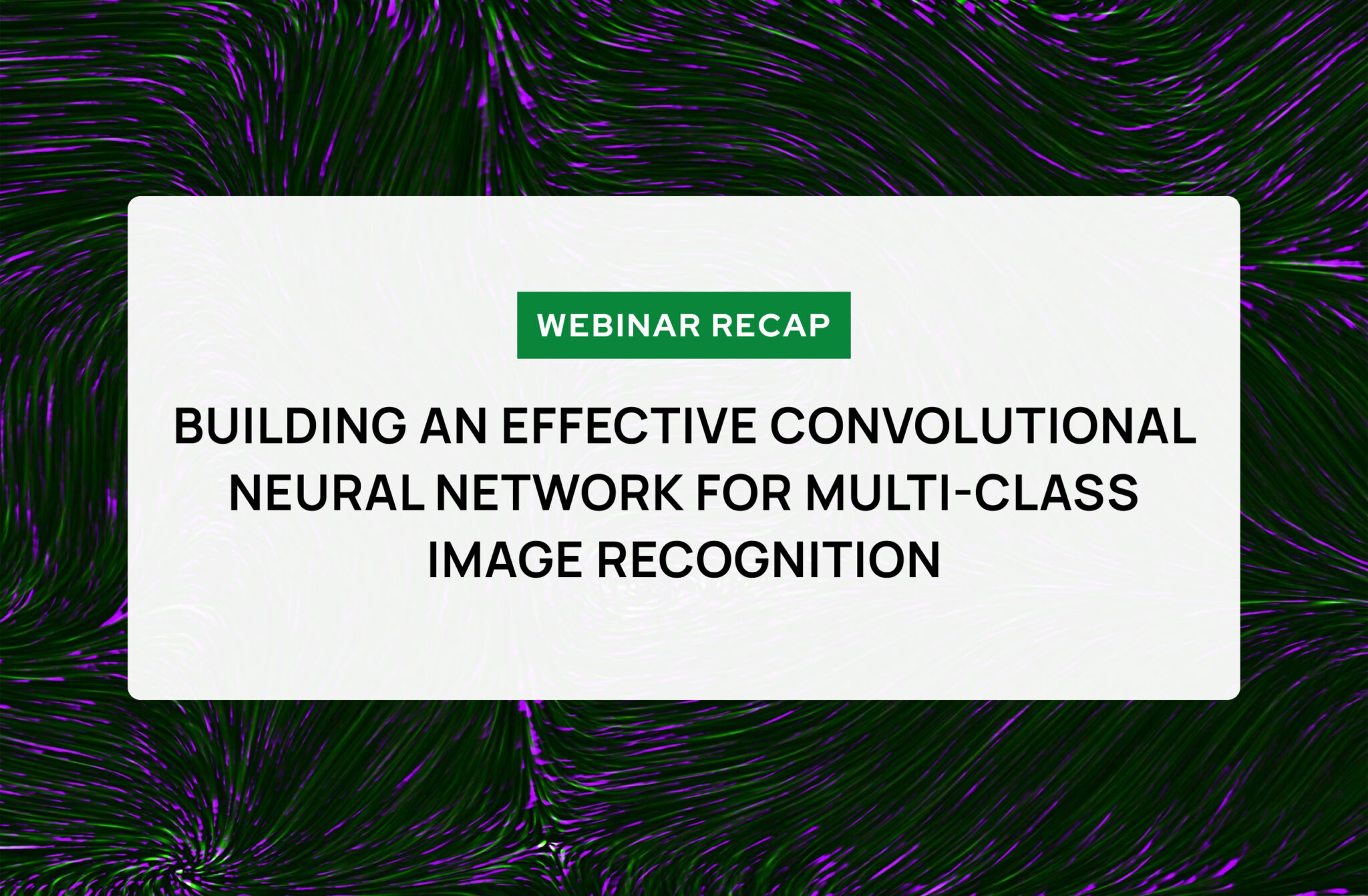 Convolutional Neural Network For Multi Class Image Recognition